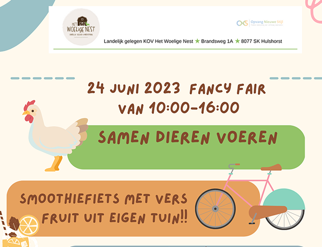 KOV Het Woelige Nest is op zoek naar standhouders voor de Fancy Fair ...